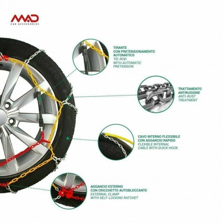 Catene da neve 18000/85 MAD Easy Climb 9mm OMOLOGATE GRUPPO 85